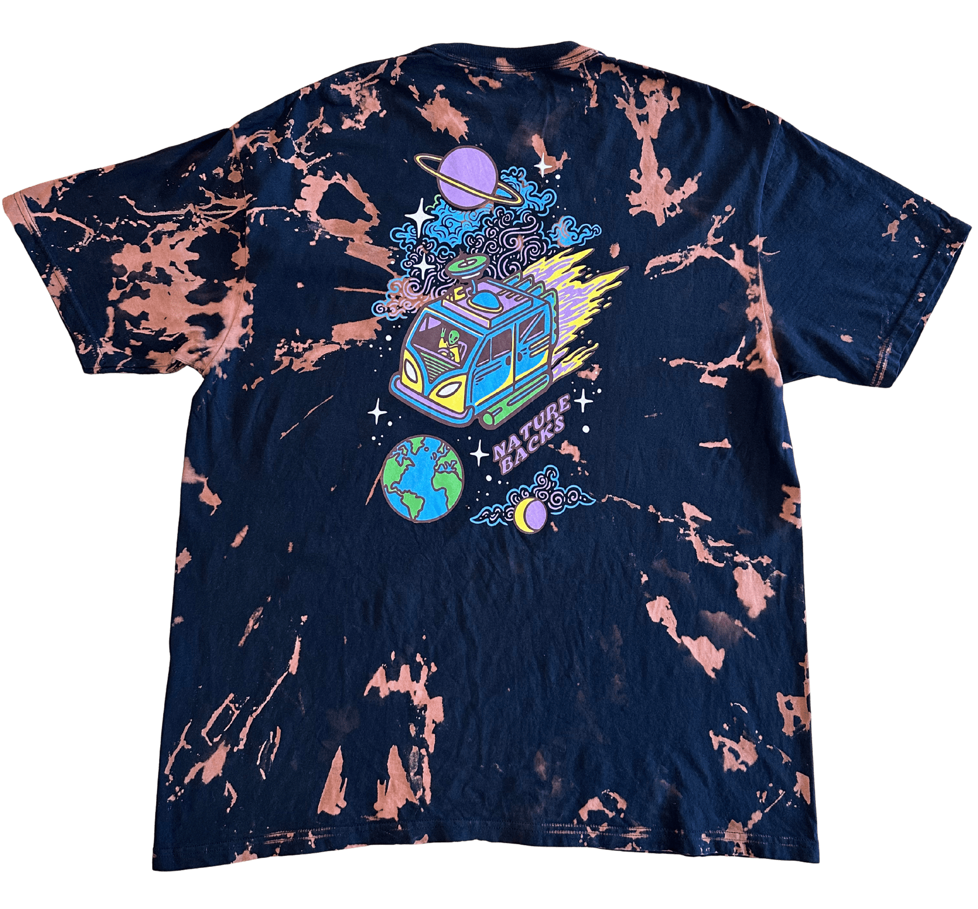 Space Trip Sun Faded Bleach Dye (2XL) – Nature Backs