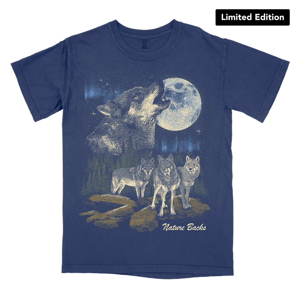 The Wolf Moon Front Print (Midnight) – Nature Backs